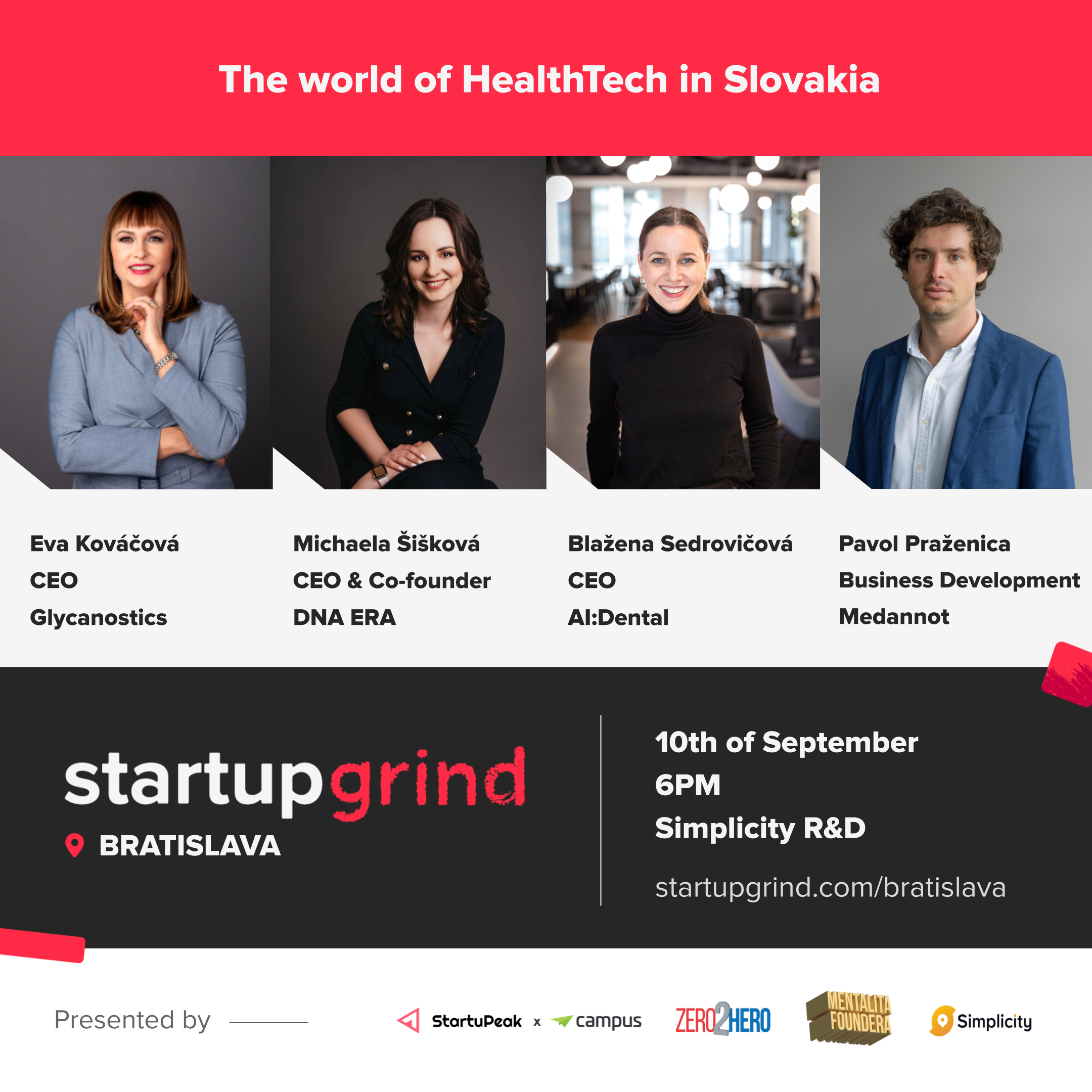 See Panel discussions: The world of HealthTech in Slovakia at Startup Grind Bratislava